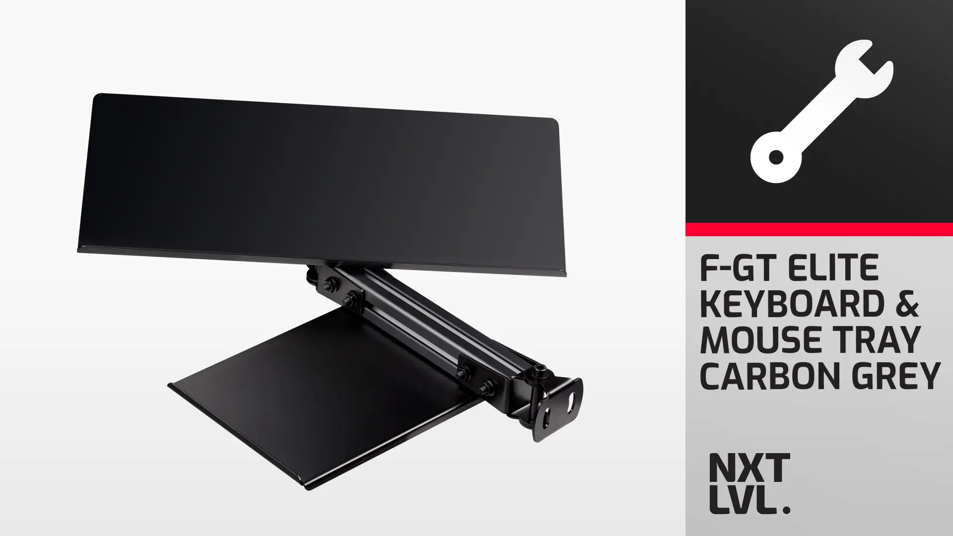 Next Level Racing F-GT Elite Keyboard and Mouse Tray Carbon Grey ...